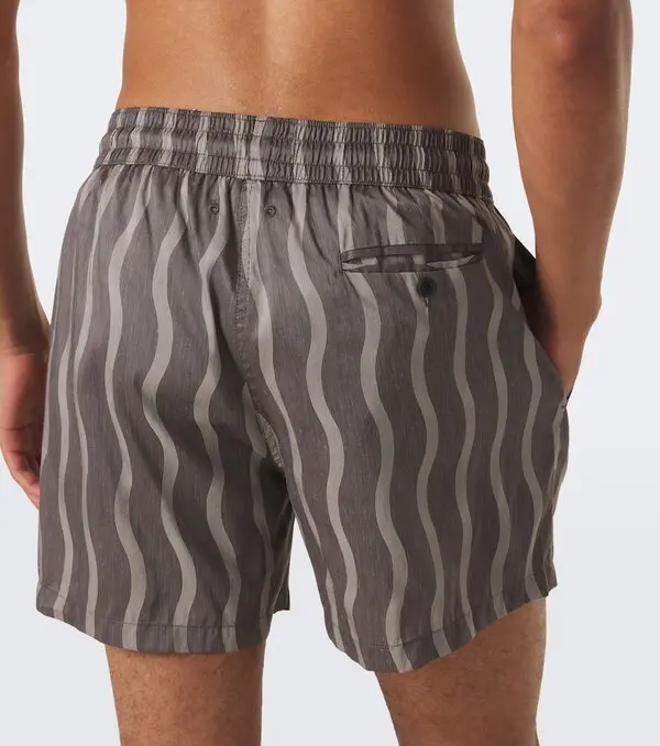 Frescobol Carioca Rio Printed Swim Trunks - Brown