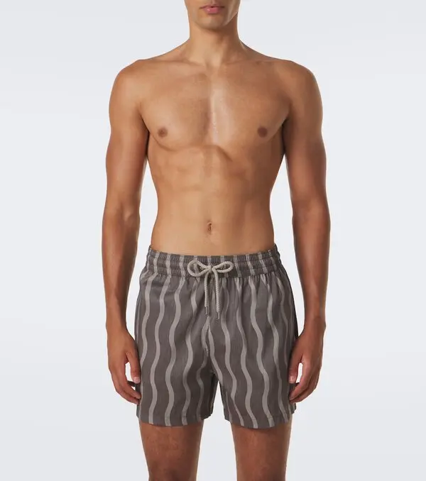 Frescobol Carioca Rio Printed Swim Trunks - Brown