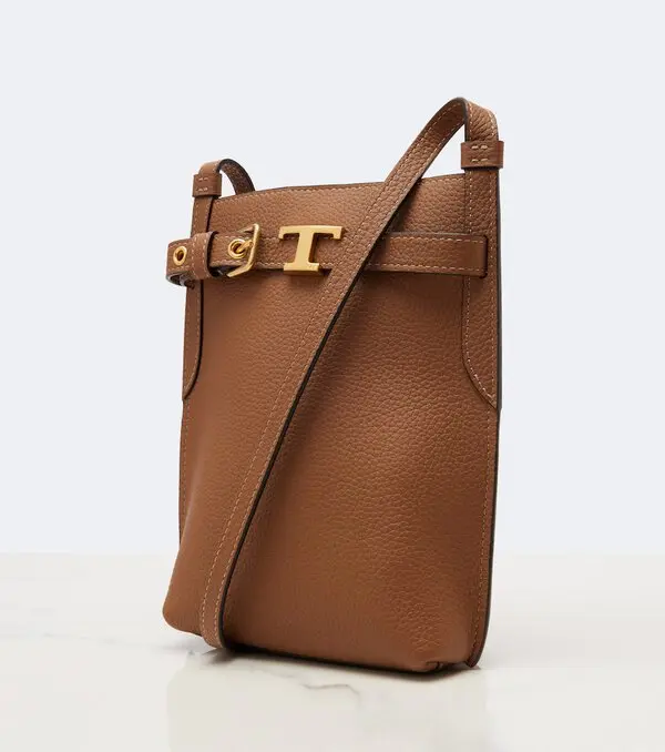 TOD'S T Timeless Leather Phone Pouch