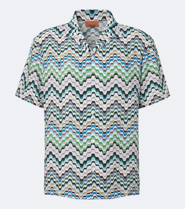 Missoni Greek Key Bowling Shirt - Multicoloured