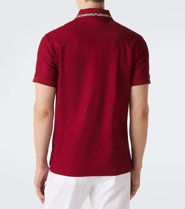 Burberry Check Cotton Pique Polo Shirt