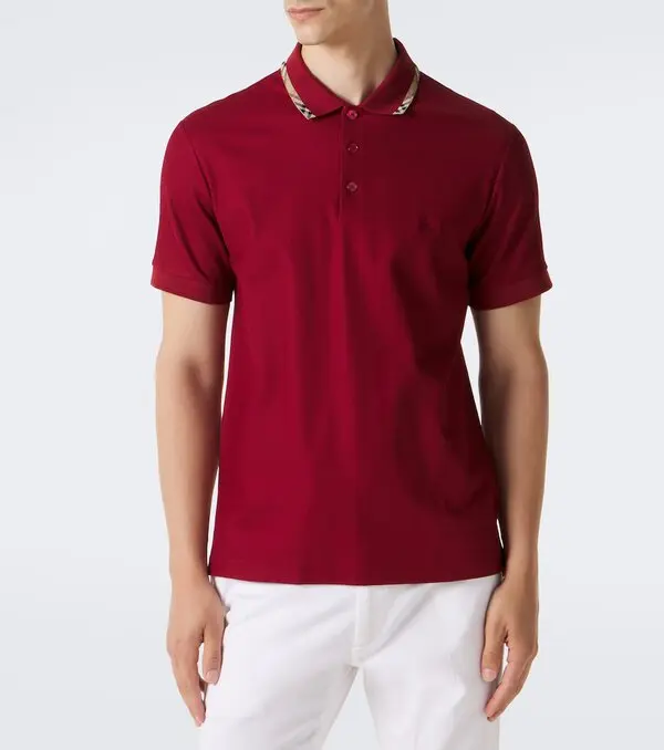 Burberry Check Cotton Pique Polo Shirt