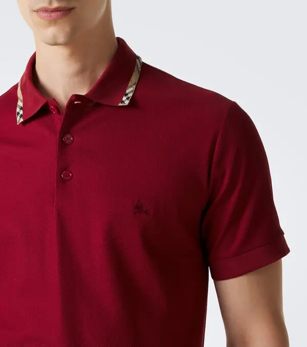 Burberry Check Cotton Pique Polo Shirt