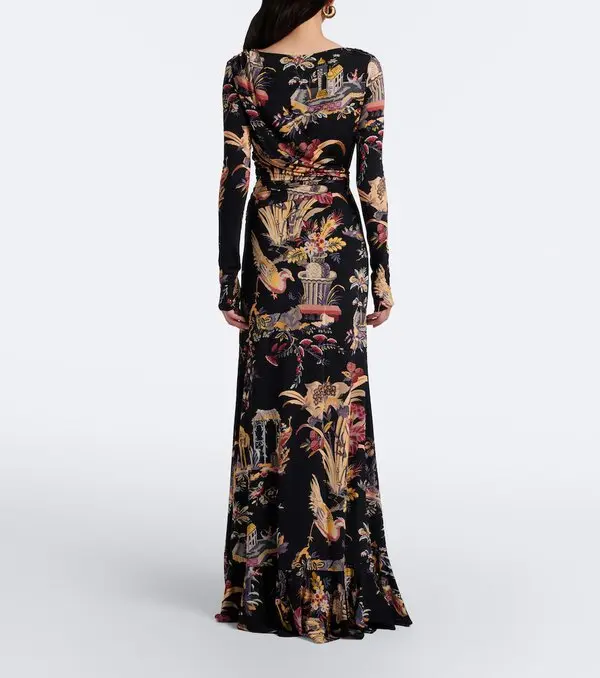 Etro Printed Jersey Maxi Dress