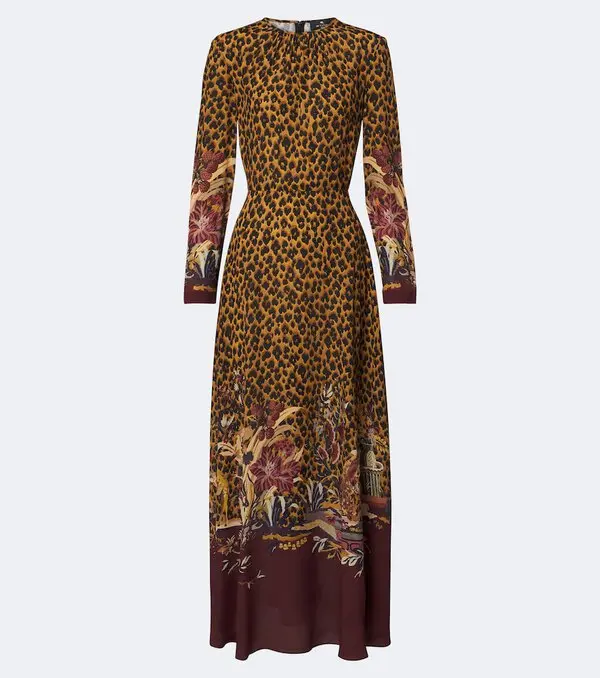 Etro Leopard-print Maxi Dress - Brown