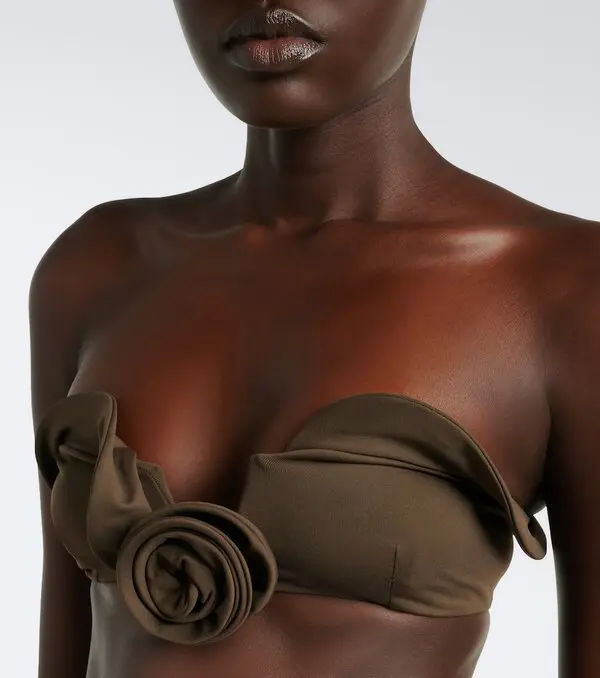 Magda Butrym Floral-applique Bikini Top