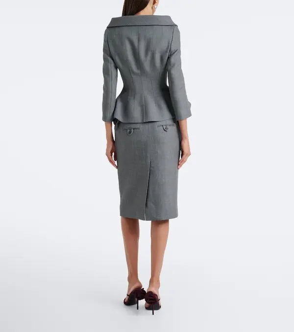 Magda Butrym Wool Pencil Skirt