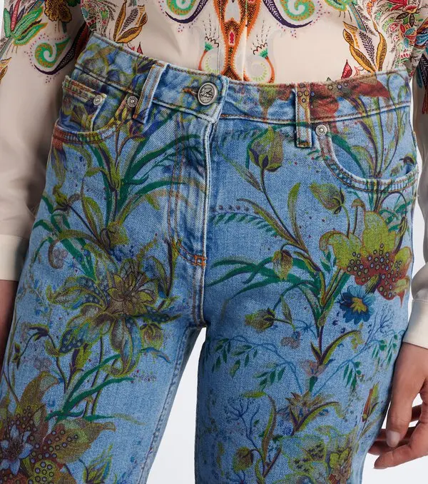 Etro Floral Flared Jeans