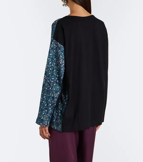 Dries Van Noten Printed Cotton Jersey Top