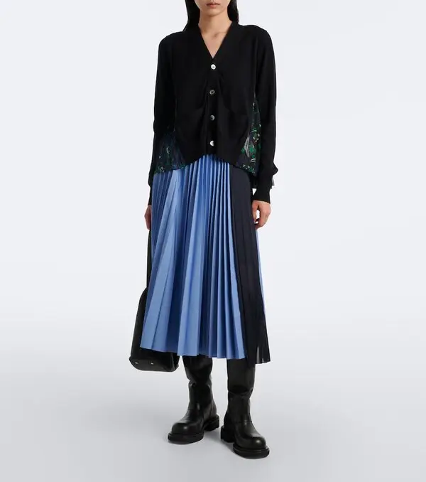 Sacai Floral Cotton Cardigan