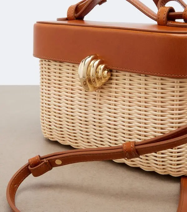 AQUAZZURA Belgravia Wicker Vanity Bag