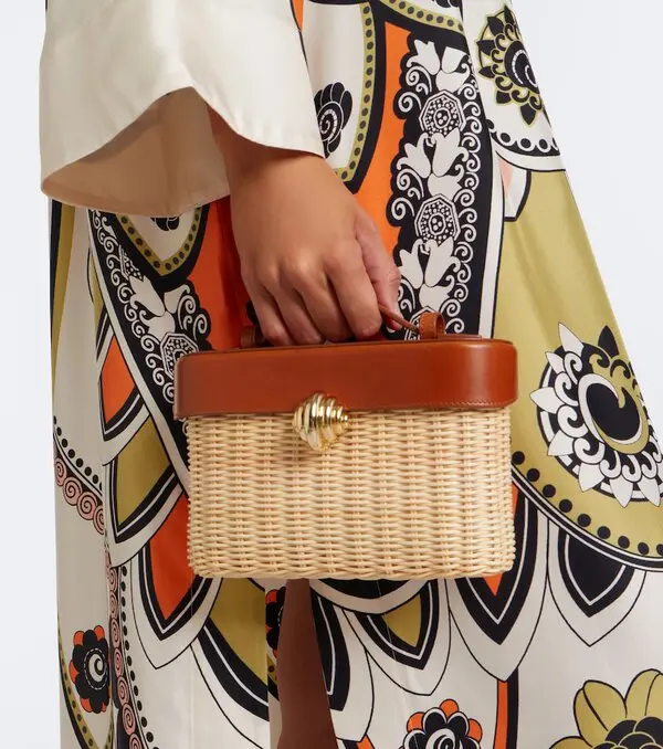AQUAZZURA Belgravia Wicker Vanity Bag