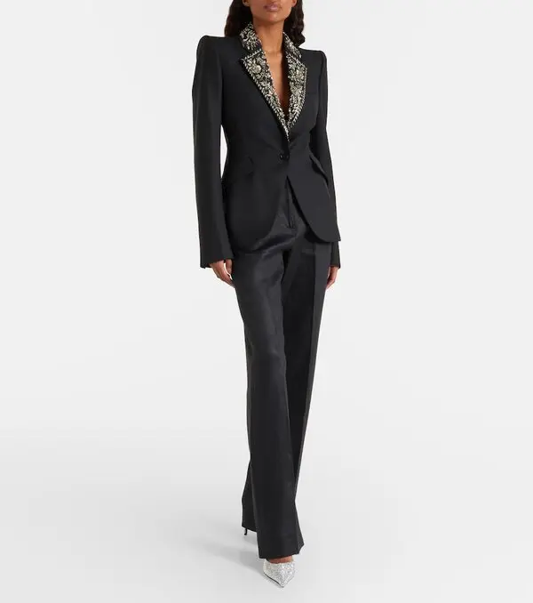Alexander McQueen Embellished Single-breasted Blazer