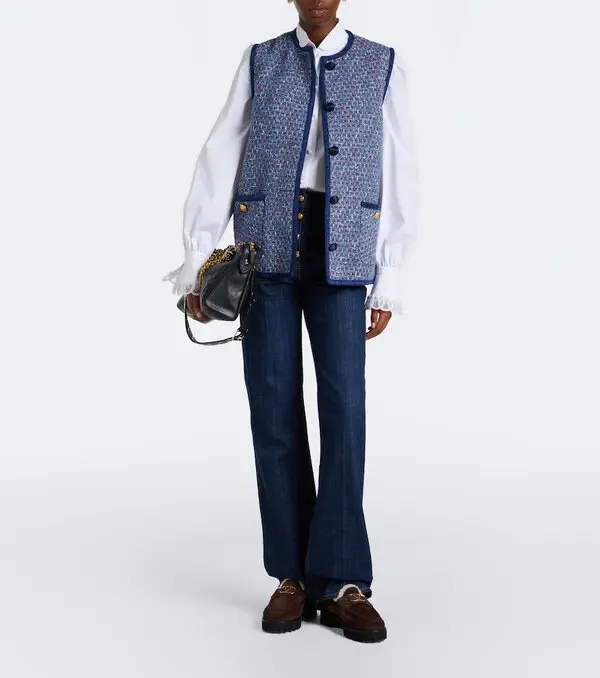 Valentino Garavani Vlogo Shearling-trimmed Suede Platform Loafers