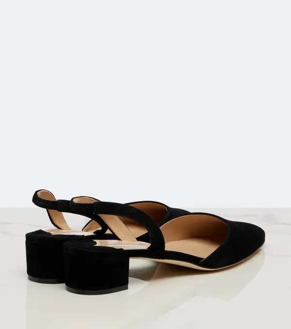 Manolo Blahnik Aspro Leather Slingback Pumps