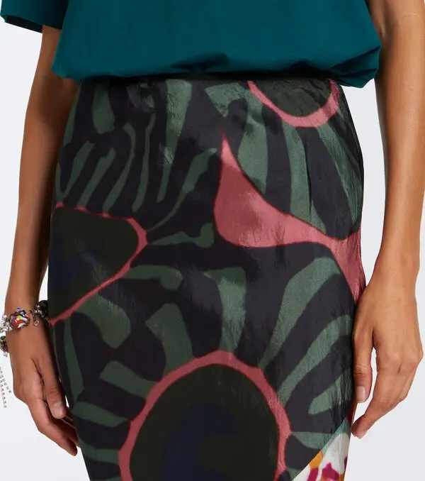 Dries Van Noten Printed Midi Skirt - Multicoloured