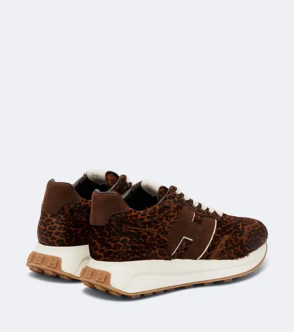 Hogan H641 Calf Hair Sneakers - Brown