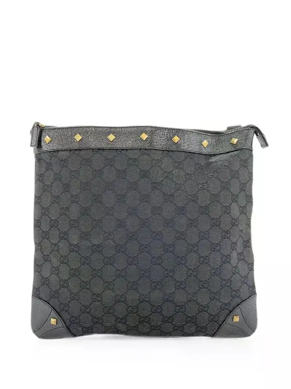 Gucci 2010s Gg Supreme Studded Shoulder Bag