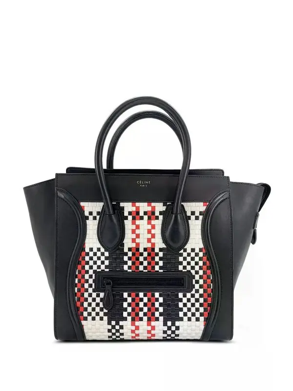 Celine 2010-2025 Luggage Woven Tote Bag - Black