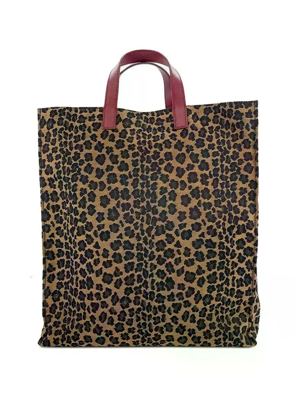 Fendi Leopard-print Canvas Tote Bag