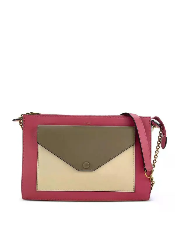 Celine 2010s Pocket Chain Shoulder Bag - Pink
