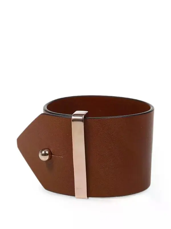 Max Mara Tavola Leather Bracelet - Brown