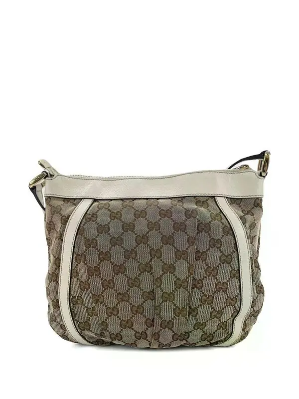 Gucci 2000s Abbey Gg Canvas Shoulder Bag