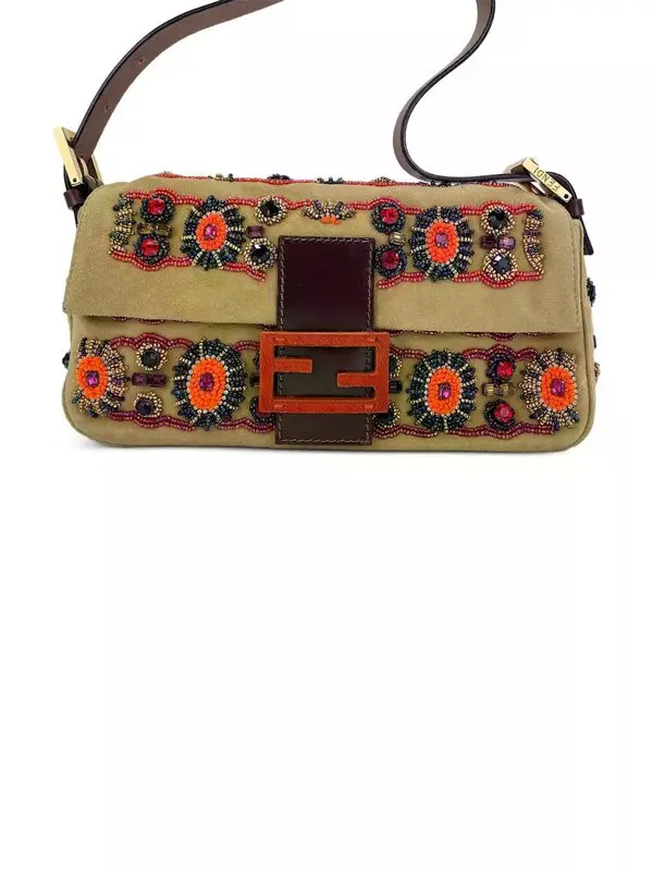 Fendi 2010s Mamma Bucket Beads Shoulder Bag - Neutrals