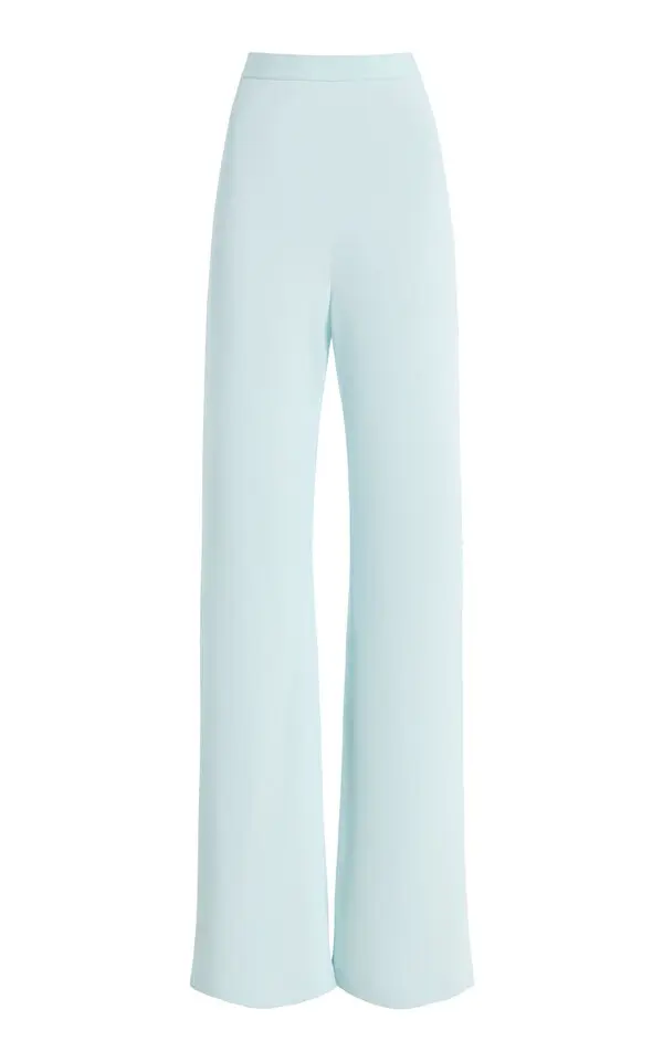 Wardrobe.NYC Crepe Bias Cut Pant - Blue