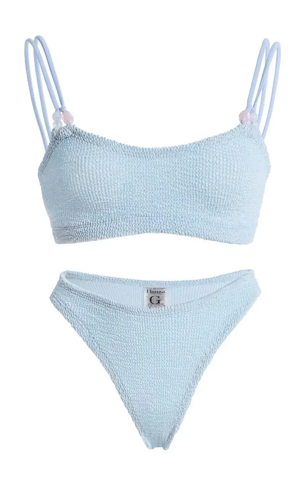 Hunza G Cassie Beaded Bikini - Blue