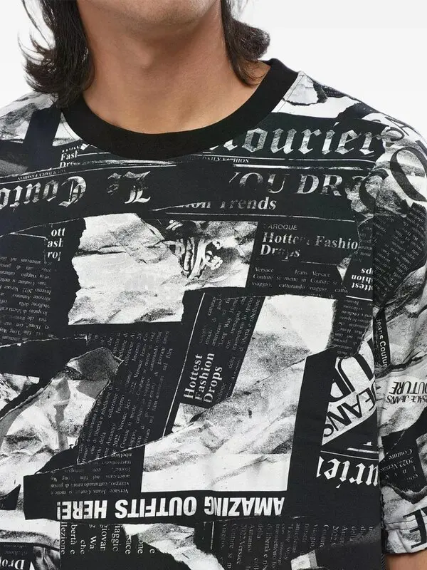 Versace Newspaper-print T-shirt