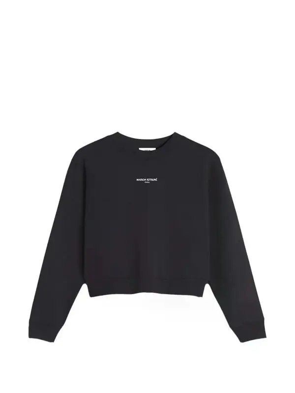 Maison Kitsuné Logo-print Sweatshirt - Black
