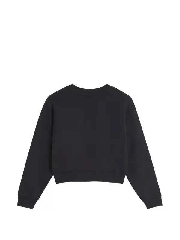 Maison Kitsuné Logo Print Cropped Sweatshirt