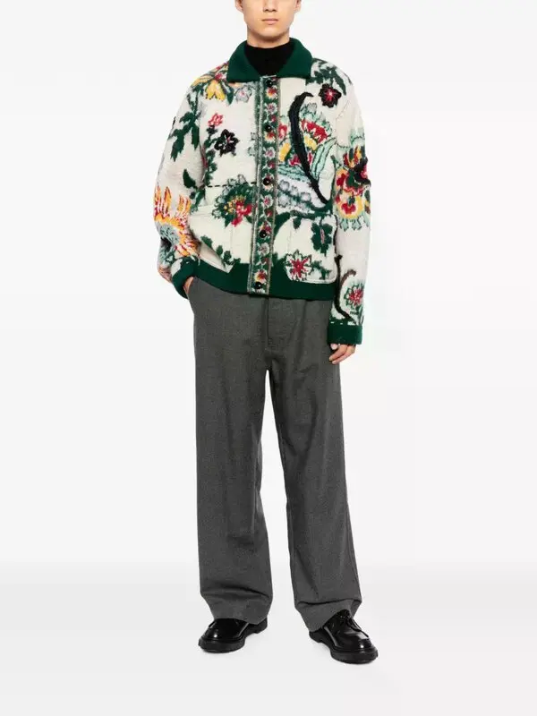 Sacai Wool Jacquarded Cardigan