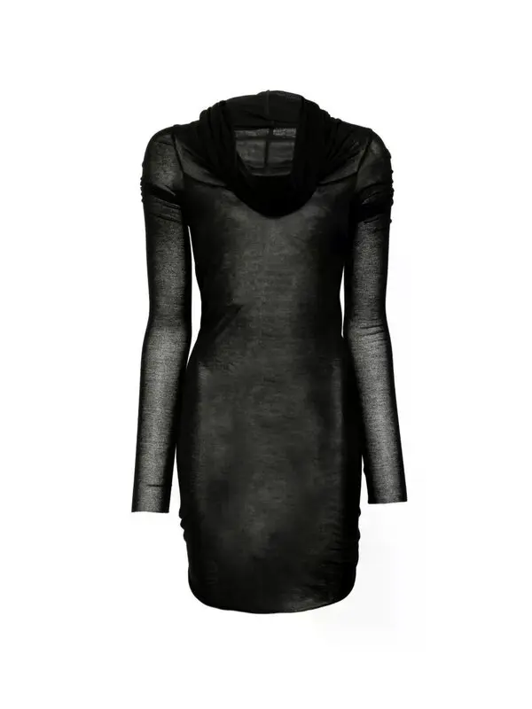 Rick Owens Hooded Long-sleeves T-shirt - Black