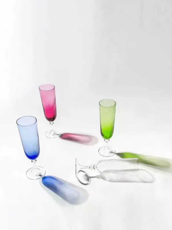 NASONMORETTI 362 Textured Flute Glass