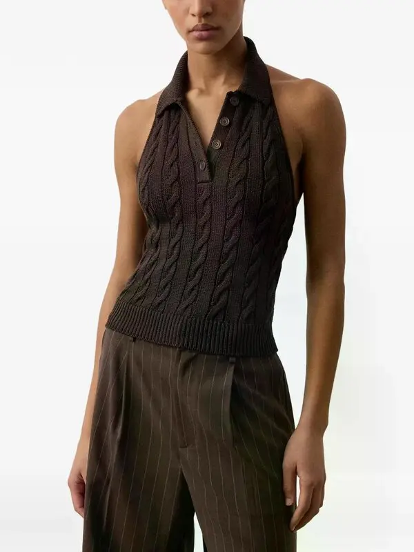 Ralph Lauren Cable-knit Halter Sweater