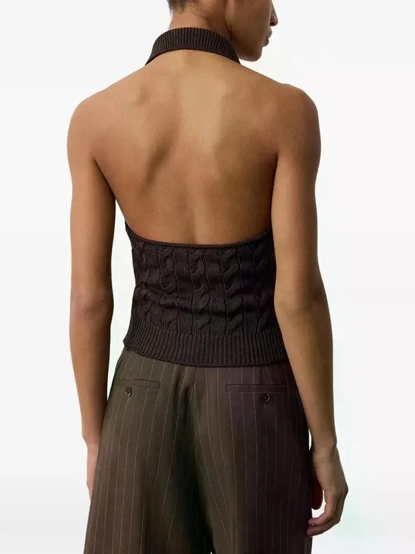 Ralph Lauren Cable-knit Halter Sweater