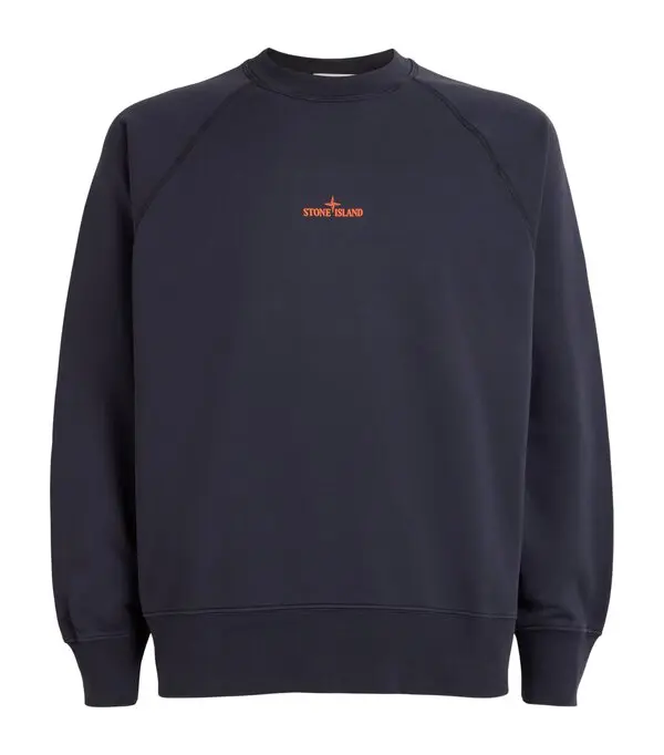 Stone Island Oversized Desert Print Sweatshirt - Navy