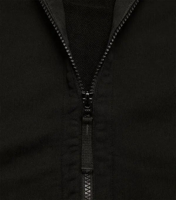 Stone Island Cotton Compass Patch Hoodie - Black
