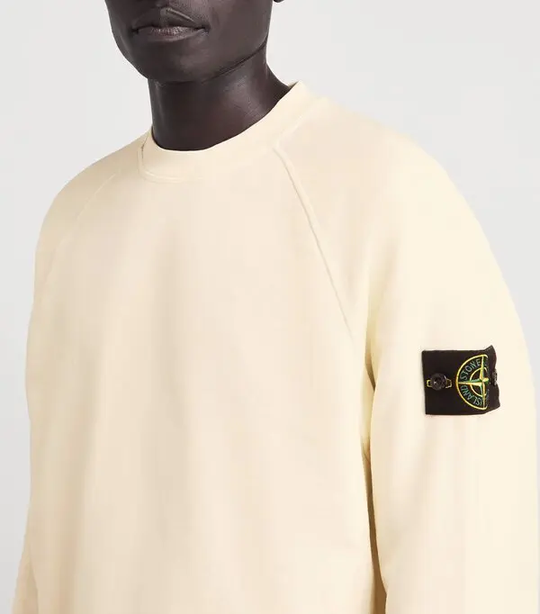 Stone Island Cotton Compass Logo Sweatshirt