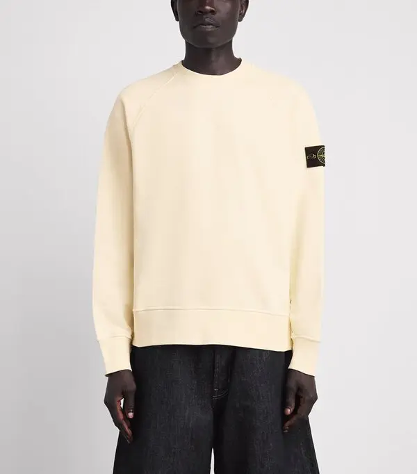 Stone Island Cotton Compass Logo Sweatshirt