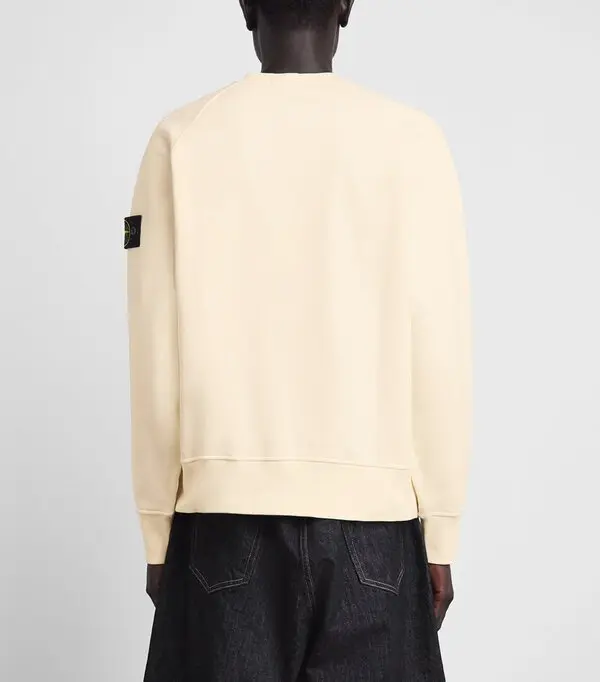 Stone Island Cotton Compass Logo Sweatshirt