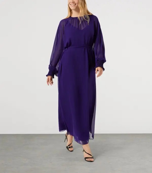 Marina Rinaldi Gauze Maxi Dress And Cardigan