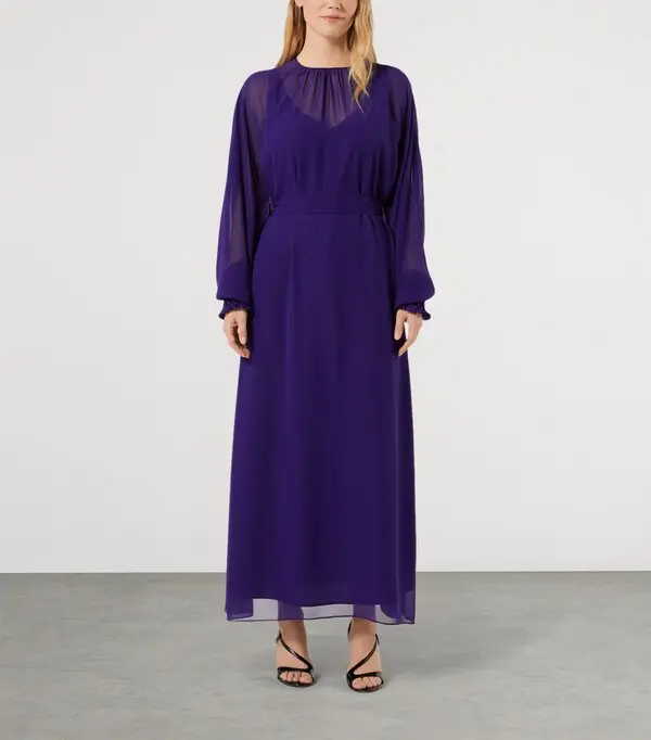 Marina Rinaldi Gauze Maxi Dress And Cardigan