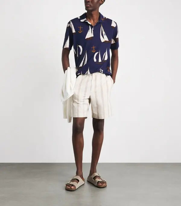 Polo Ralph Lauren Linen-cotton Sailboat Polo Shirt