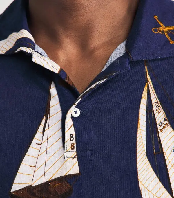 Polo Ralph Lauren Linen-cotton Sailboat Polo Shirt