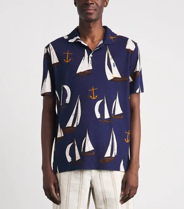 Polo Ralph Lauren Linen-cotton Sailboat Polo Shirt