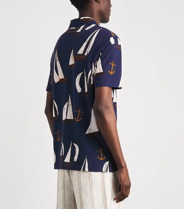 Polo Ralph Lauren Linen-cotton Sailboat Polo Shirt