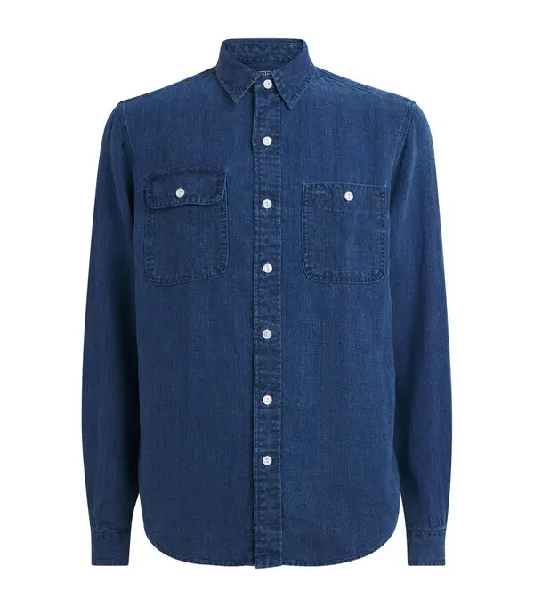 Polo Ralph Lauren Linen Twin-pocket Shirt - Blue